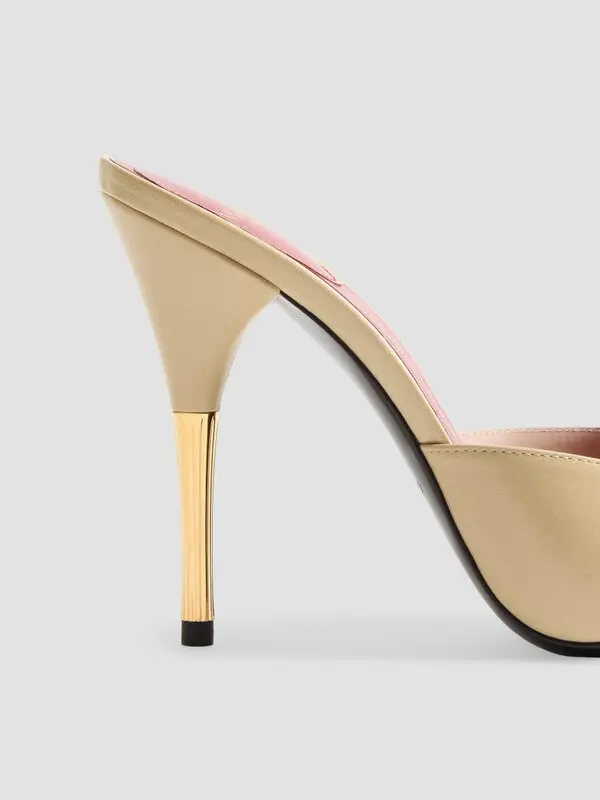 Valentino Garavani Flutterby 150mm Kidskin Slide Sandals With Butterfly Detail - Rope