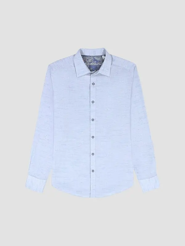 Robert Graham Avondale Woven Chambray Cotton Shirt