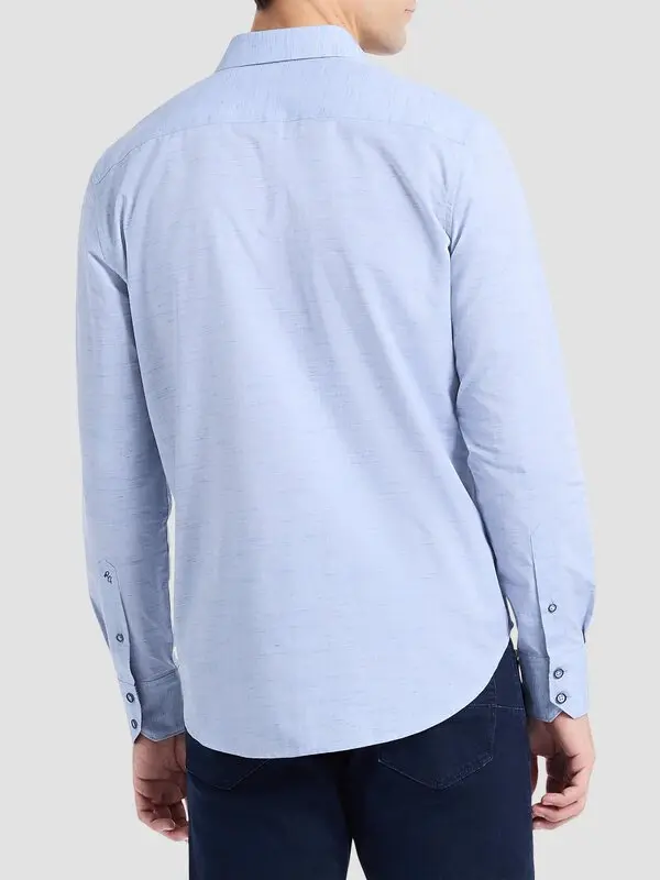 Robert Graham Avondale Woven Chambray Cotton Shirt