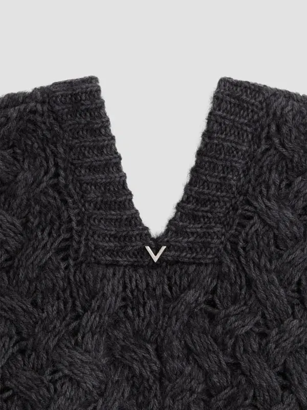 Valentino Garavani Wool And Mohair Poncho