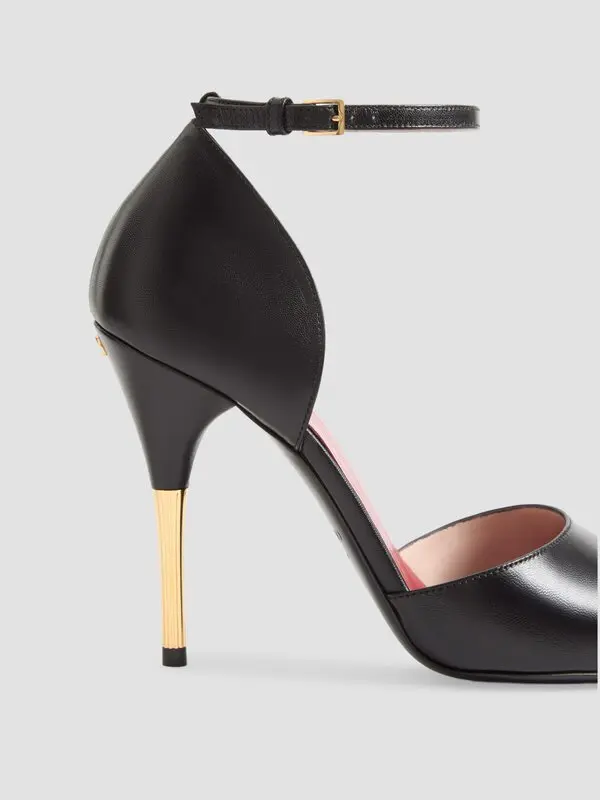 Valentino Garavani D'orsay 105mm Sinead Pumps In Goatskin And Suede - Black Rust