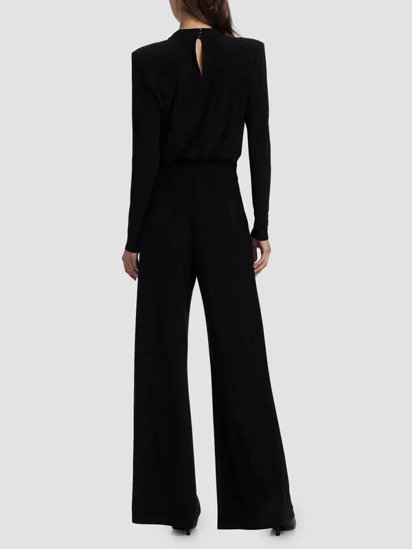 Ramy Brook Eden Cowlneck Long-sleeve Jumpsuit