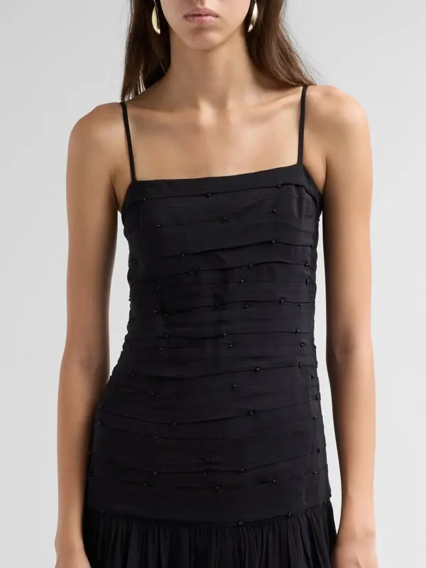 Hemant & Nandita Pleated A-line Maxi Dress