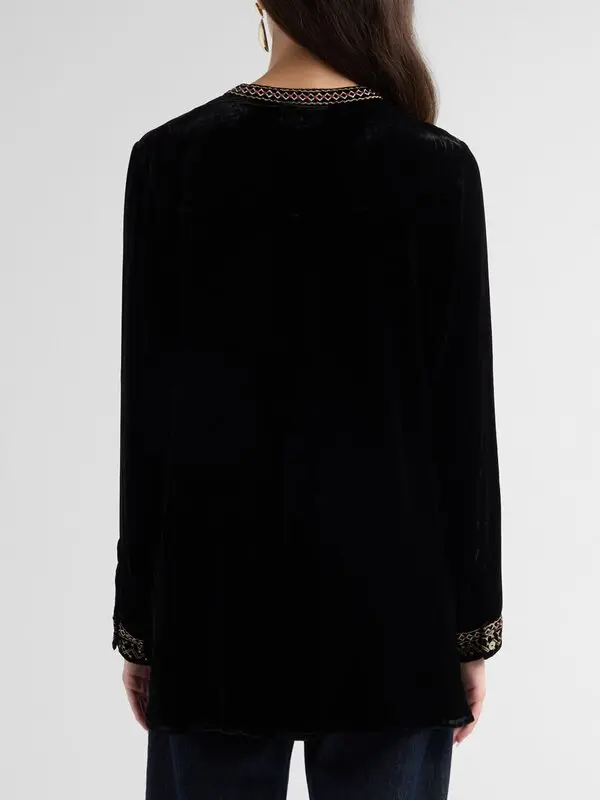 Johnny Was Anya Velvet Henley Tunic