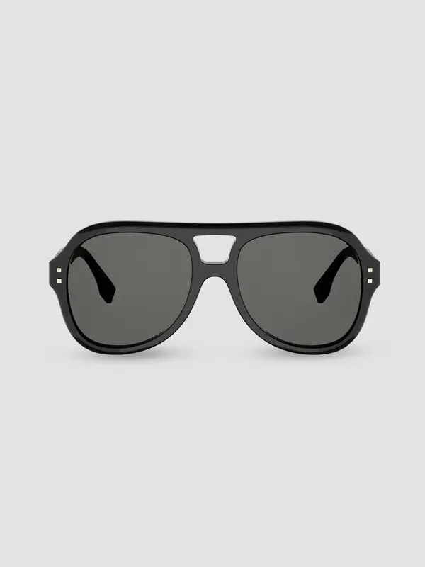 Fendi Five Sisters 56mm Aviator Sunglasses - Black