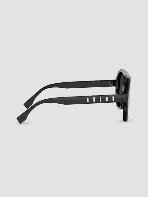 Fendi Five Sisters 56mm Aviator Sunglasses - Black