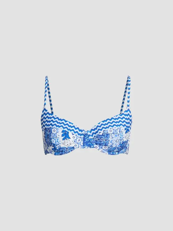 Ramy Brook Mona Printed Bikini Top - Ocean Combo