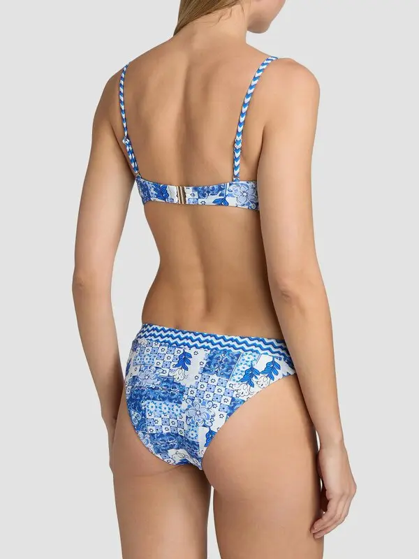 Ramy Brook Mona Printed Bikini Top - Ocean Combo
