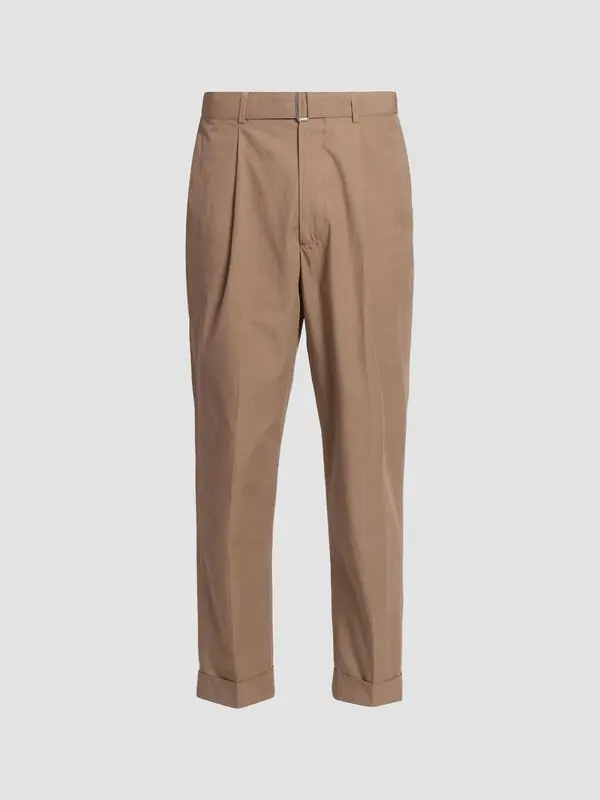 Officine Générale Hugo Cotton Poplin Pleated Trousers - Ginger Bread