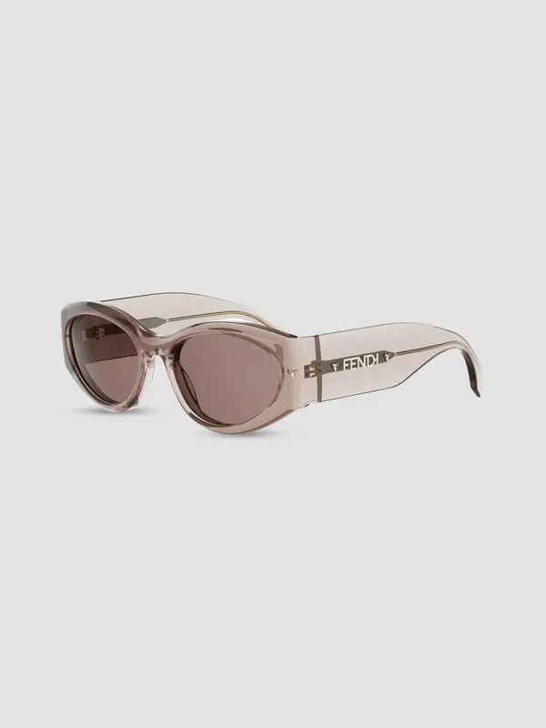 Fendi Screen 57mm Oval Sunglasses - Medium Brown