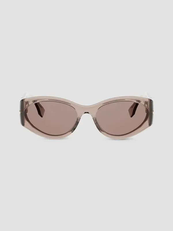 Fendi Screen 57mm Oval Sunglasses - Medium Brown