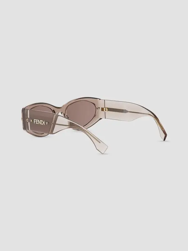Fendi Screen 57mm Oval Sunglasses - Medium Brown