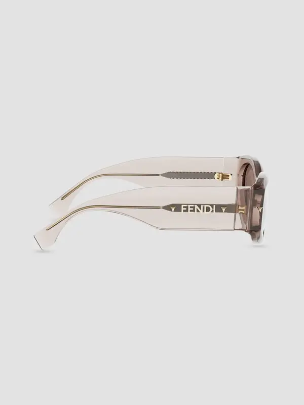 Fendi Screen 57mm Oval Sunglasses - Medium Brown