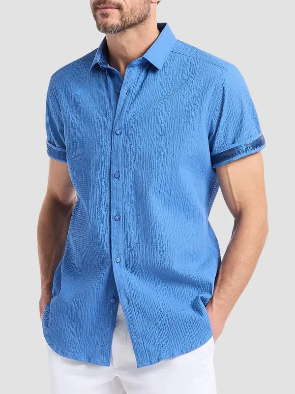 Robert Graham Thresher Seersucker Short-sleeve Shirt