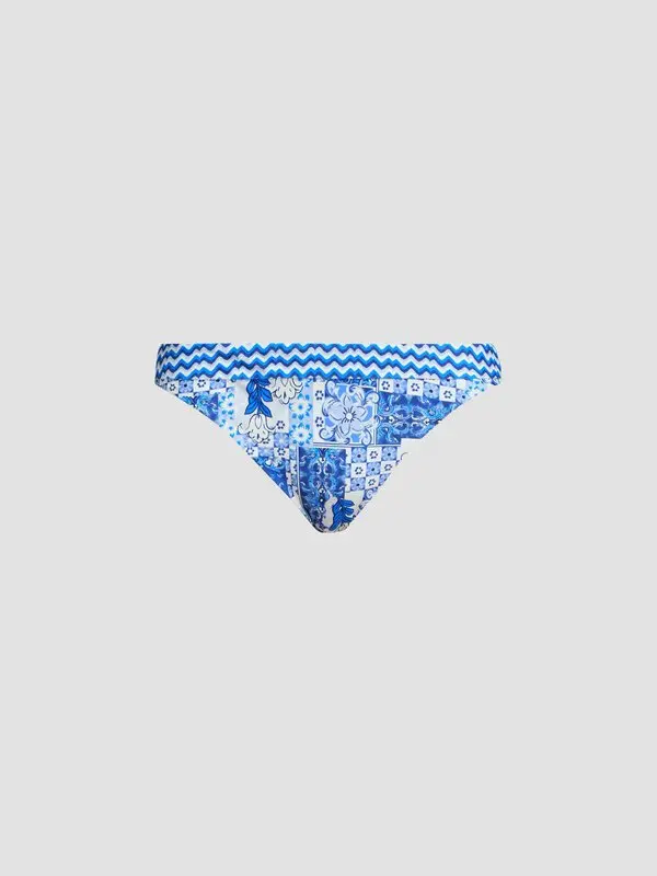 Ramy Brook Isla Printed Bikini Bottom - Ocean Combo