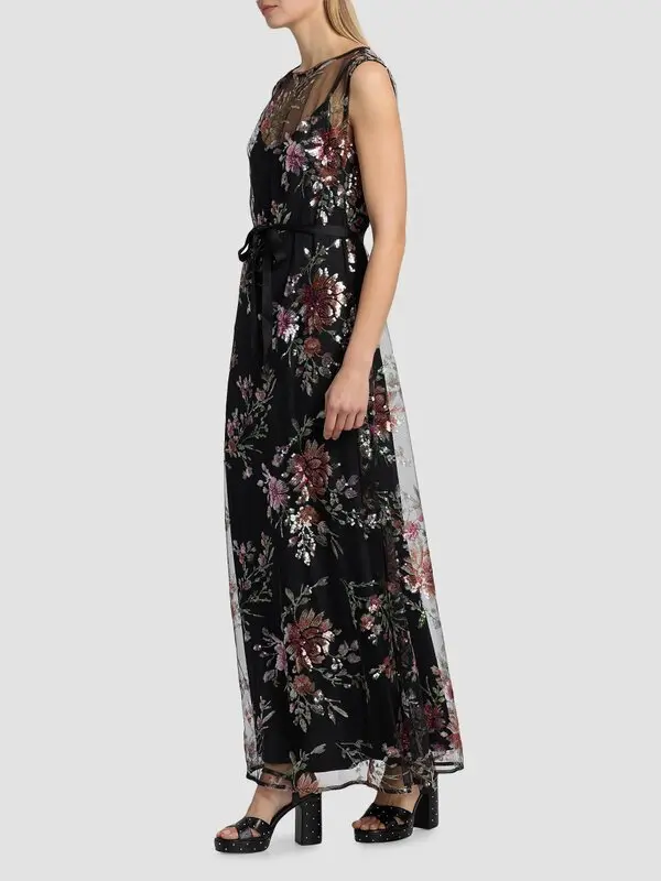 Johnny Was Siza Floral Mesh Maxi Dress