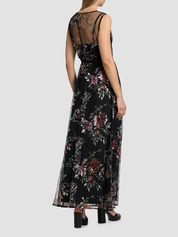 Johnny Was Siza Floral Mesh Maxi Dress