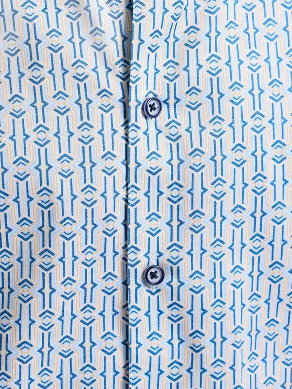Robert Graham Napier Printed Short-sleeve Stretch-cotton Shirt