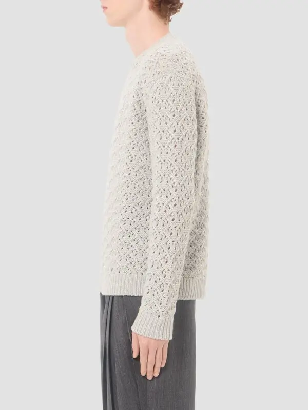 Valentino Garavani Wool And Cashmere Sweater With Metallic V Detail
