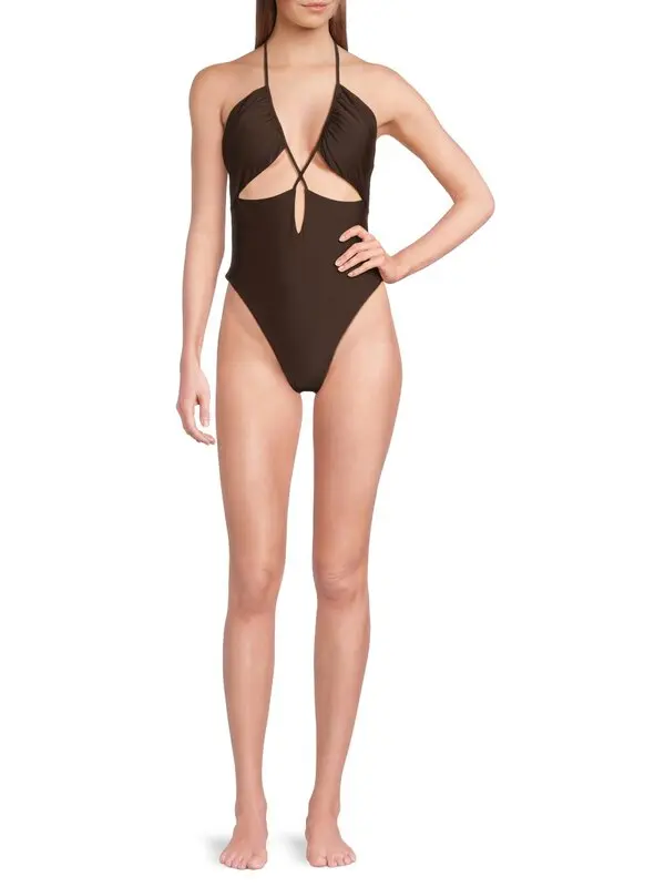 Ramy Brook Nia Halterneck One-piece Swimsuit - Black