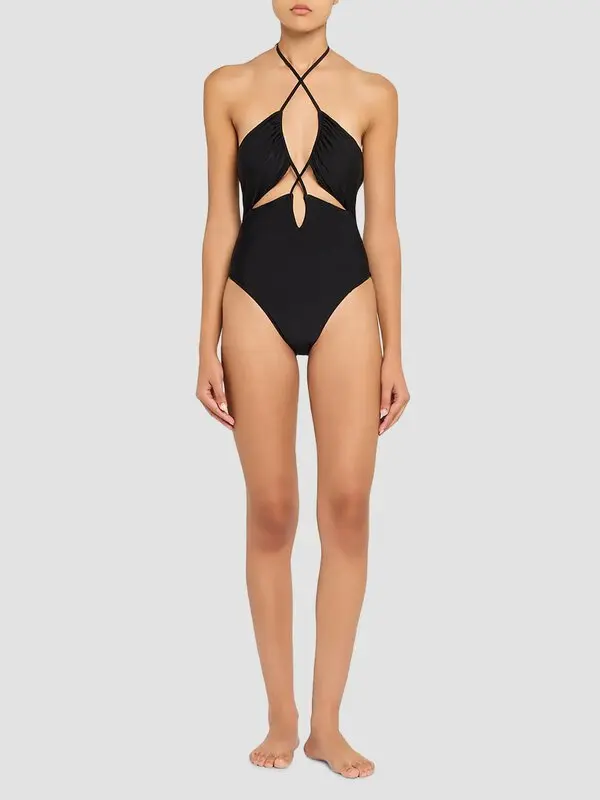 Ramy Brook Nia Halterneck One-piece Swimsuit - Black