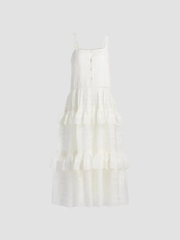 Ramy Brook Daria Embroidered Voile Midi-dress