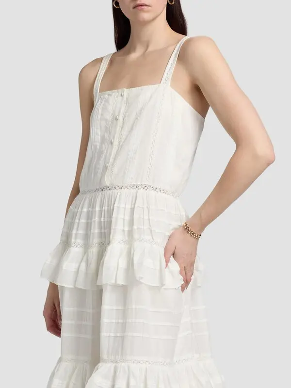 Ramy Brook Daria Embroidered Voile Midi-dress