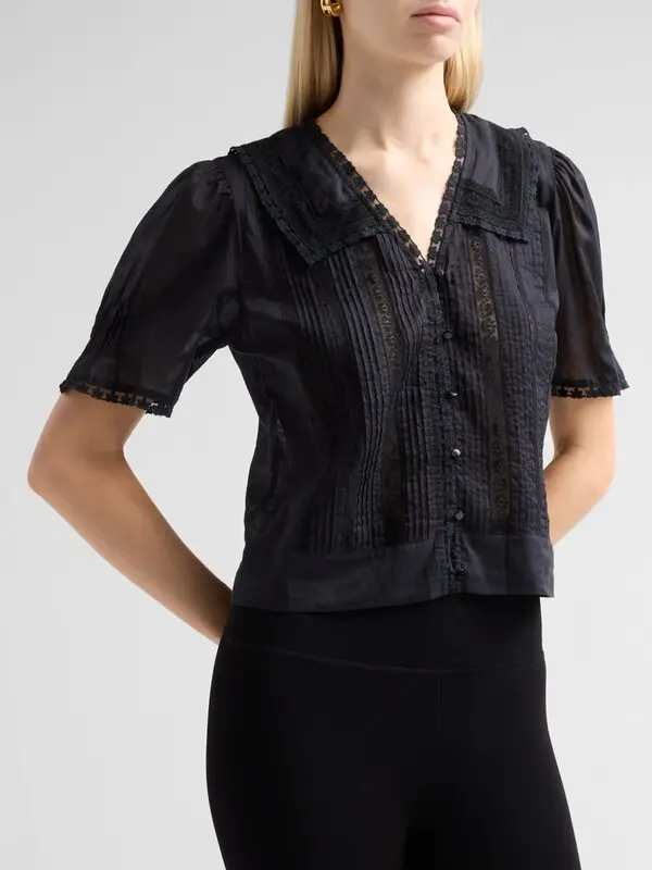 Johnny Was Kayti Cotton Pintuck Blouse