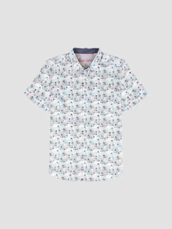 Robert Graham Embarcadero Geometric Cotton Short-sleeve Shirt