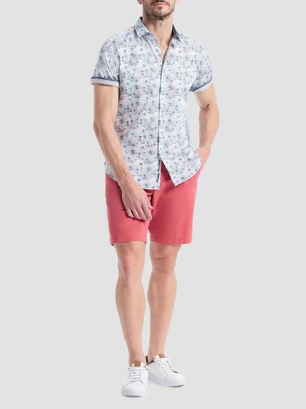Robert Graham Embarcadero Geometric Cotton Short-sleeve Shirt