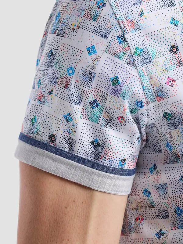Robert Graham Embarcadero Geometric Cotton Short-sleeve Shirt