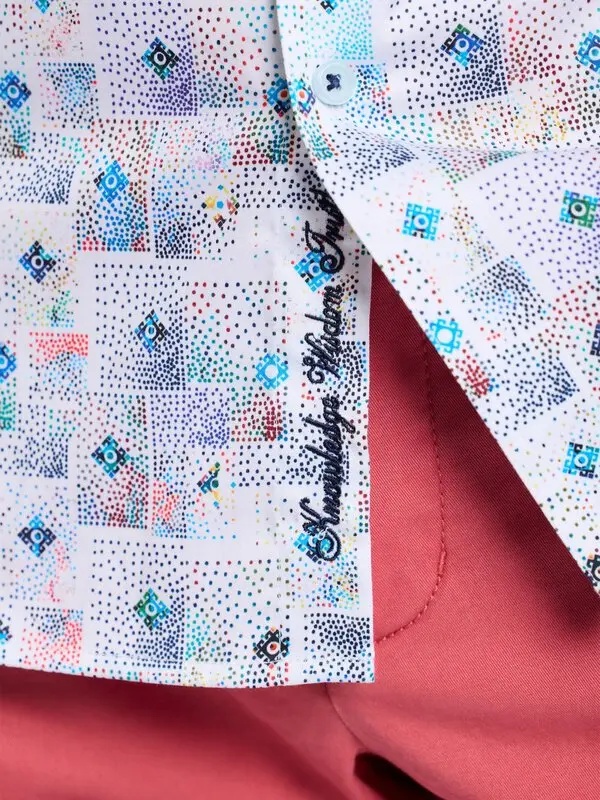 Robert Graham Embarcadero Geometric Cotton Short-sleeve Shirt
