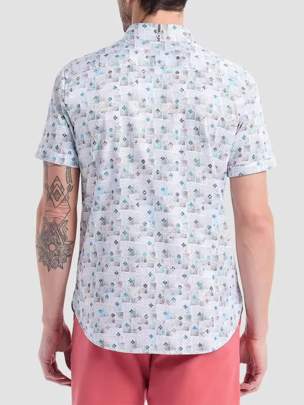 Robert Graham Embarcadero Geometric Cotton Short-sleeve Shirt