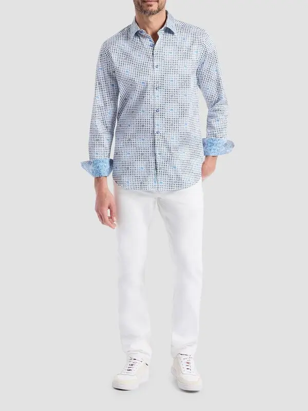 Robert Graham Brentwood Geometric Stretch-cotton Shirt