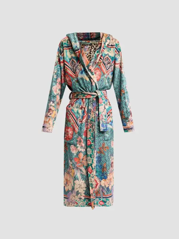 Johnny Was Cozy -scarf Printed Robe