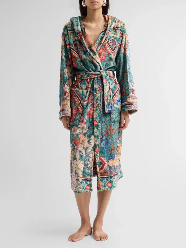 Johnny Was Cozy -scarf Printed Robe