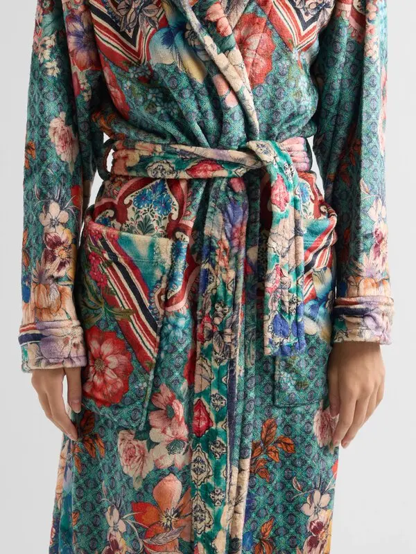 Johnny Was Cozy -scarf Printed Robe