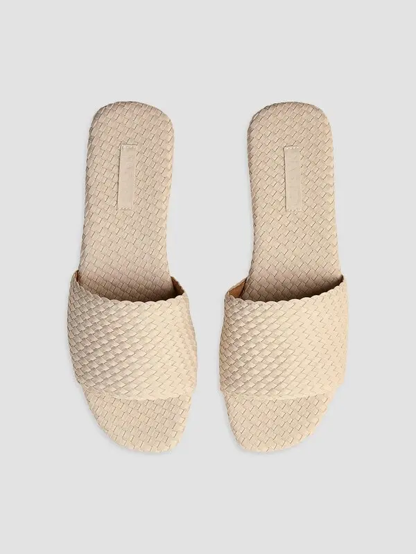 NAGHEDI St. Barths Slide Sandals - Ecru