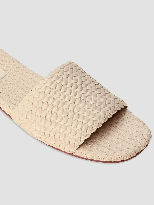 NAGHEDI St. Barths Slide Sandals - Ecru
