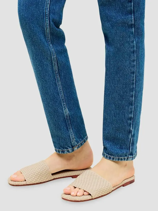 NAGHEDI St. Barths Slide Sandals - Ecru
