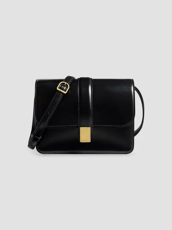 Khaite Blake Leather Crossbody Bag - Black