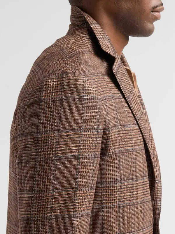 SARTORIO NAPOLI Plaid Wool-silk Sport Coat