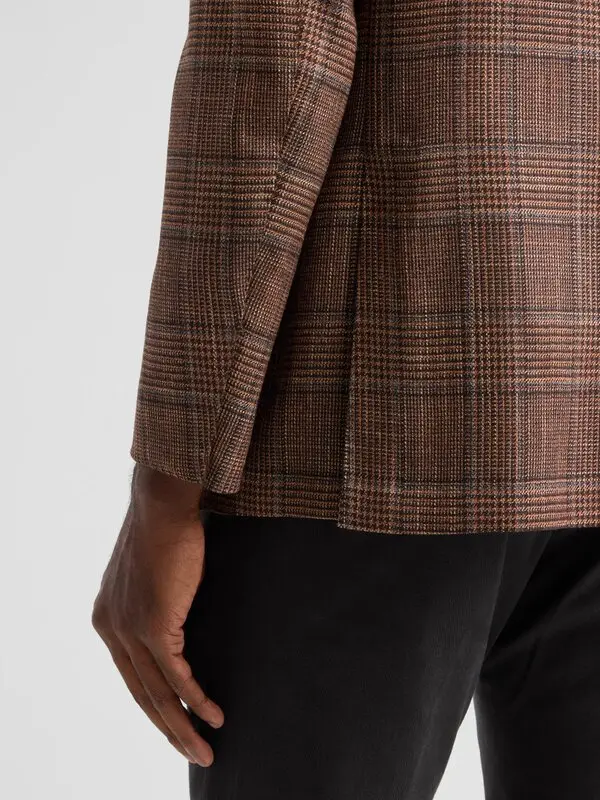 SARTORIO NAPOLI Plaid Wool-silk Sport Coat