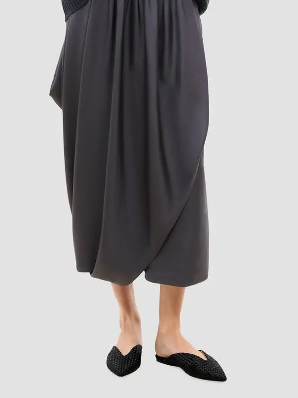 NAGHEDI Strada Satin Mules - Onyx
