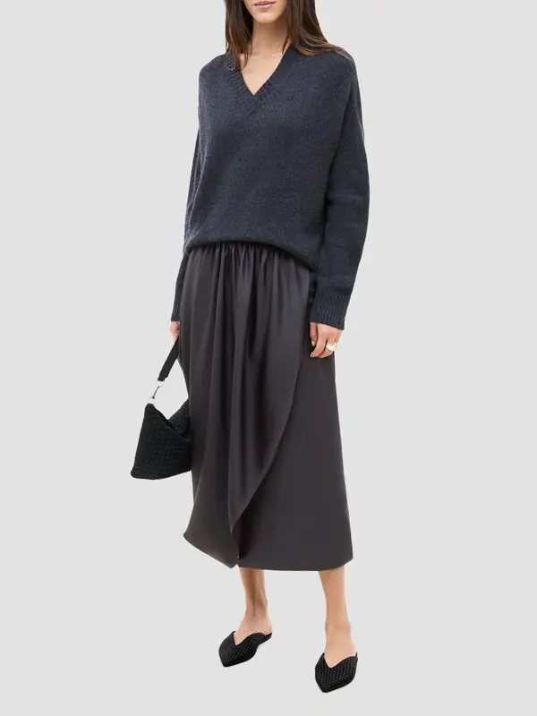 NAGHEDI Strada Satin Mules - Onyx