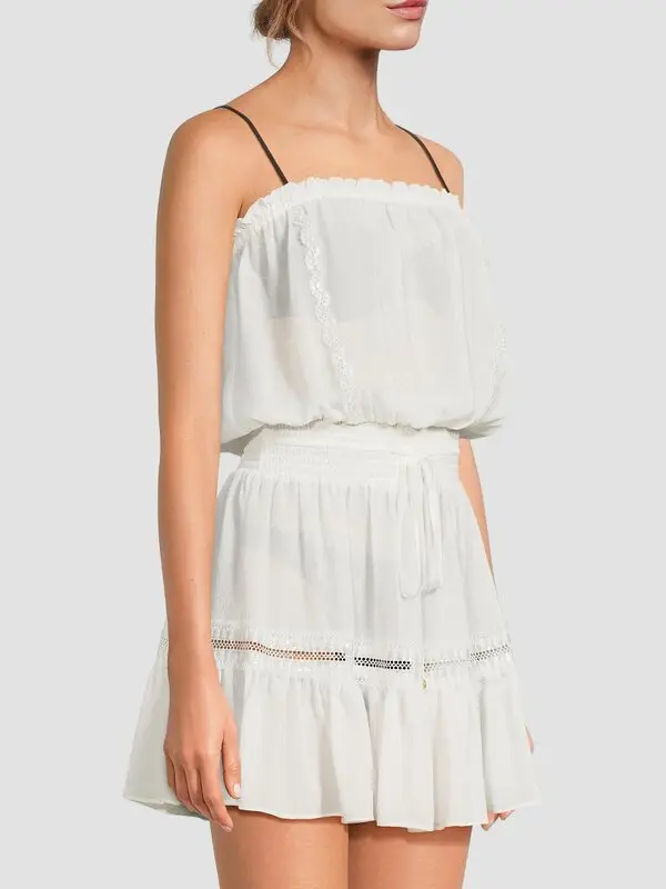 Ramy Brook Natalia Eyelet Strapless Cover-up Minidress