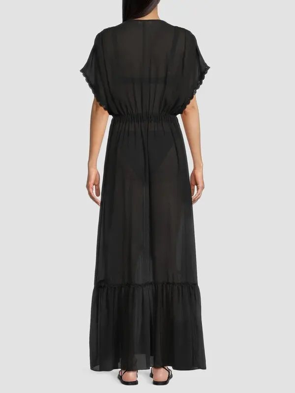 Ramy Brook Gem Tie-waist Cover-up Maxi Dress - Black