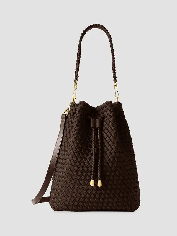 NAGHEDI Mercer Large Bucket Bag - Chocolate