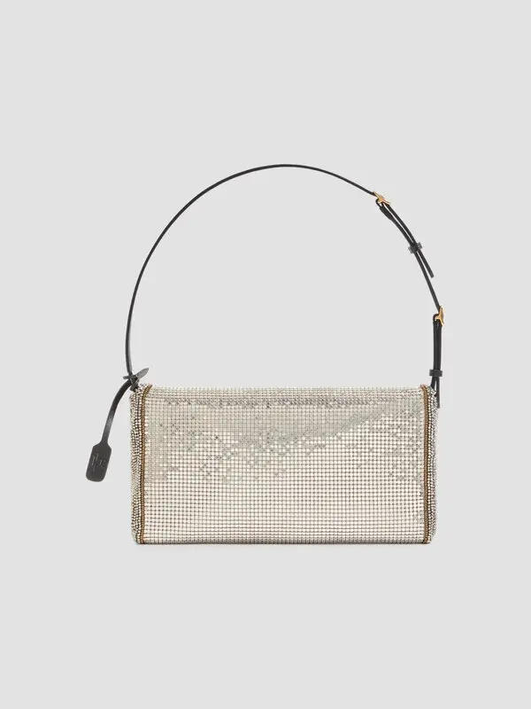 Valentino Garavani Devain Small Metallic Mesh Shoulder Bag