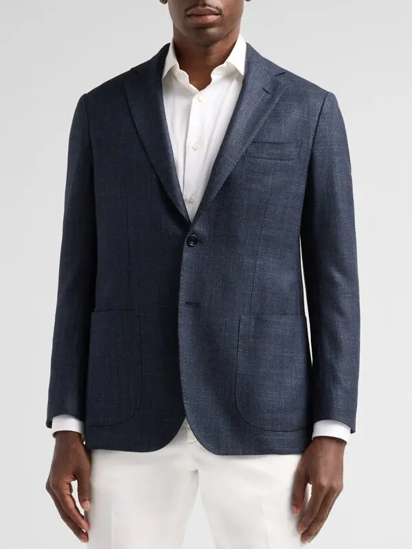 SARTORIO NAPOLI Textured Wool-silk-blend Sport Coat